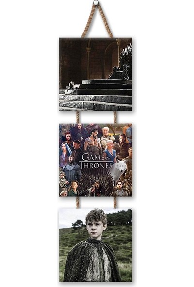 Hero Tasarım Game Of Thrones 3 Parça Ipli Mdf TABLOTLH2627 Hero Tasarım Game Of Thrones 3 Parça Ipli Mdf TABLOTLH2627
