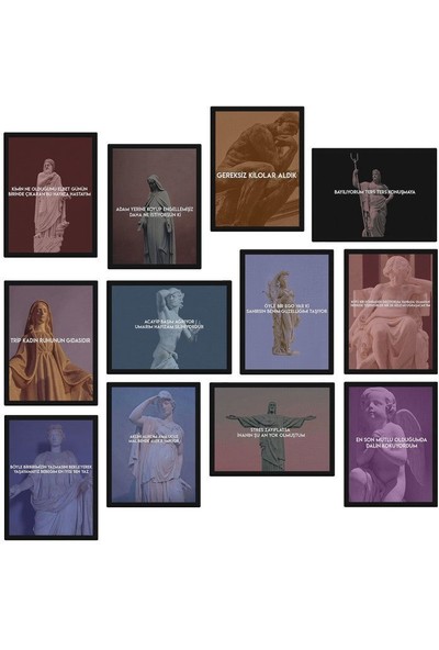 Hero Tasarım Heykel Kafası 12 Parça Mdf TABLOTGTB1281