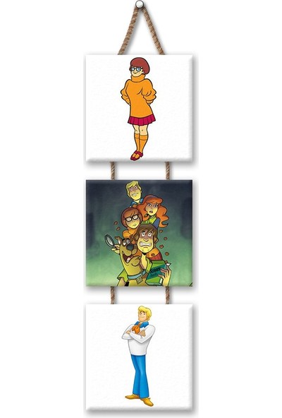 Hero Tasarım Scooby-Doo 3 Parça Ipli Mdf TABLOTLH2670