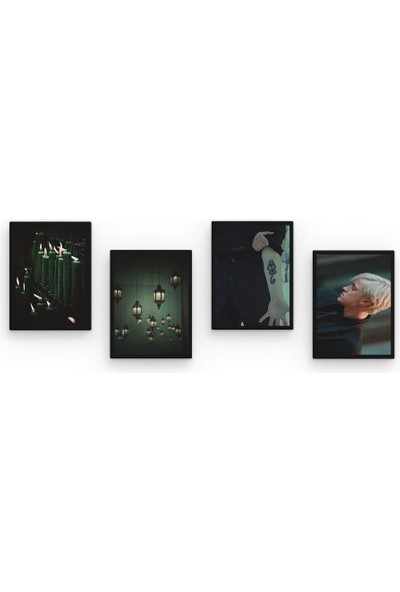 Hero Tasarım Slytherin 4 Parça Mdf TABLOSLA605