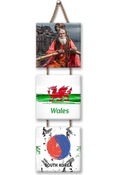 Hero Tasarım Şehirler 3 Parça Ipli Mdf TABLOTLHT251