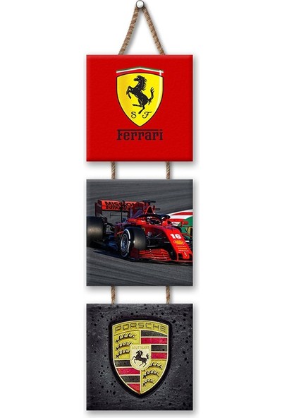 Hero Tasarım Arabalar 3 Parça Ipli Mdf TABLOTLHT230