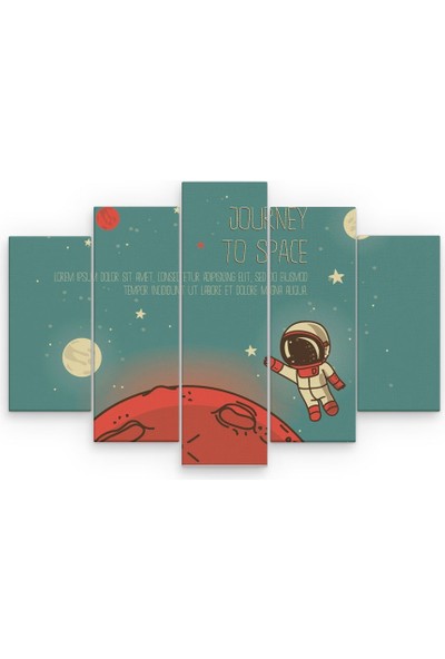 Hero Tasarım Journey To Space 5 Parça Mdf TABLOTGTB207