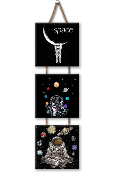 Hero Tasarım Space 3 Parça Ipli Mdf TABLOTGTB1331