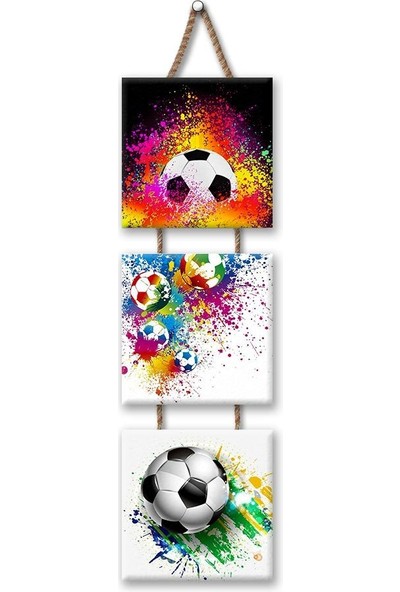 Hero Tasarım Ball 3 Parça Ipli Mdf TABLOTLH1065