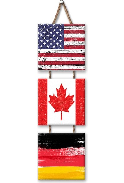 Hero Tasarım Ülke Bayrakları 3 Parça Ipli Mdf TABLOTLHT252 Hero Tasarım Ülke Bayrakları 3 Parça Ipli Mdf TABLOTLHT252