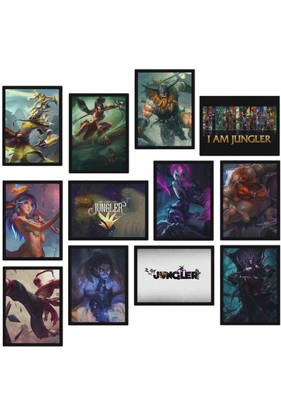 Hero Tasarım Jungle Lol 12 Parça Mdf TABLOZLLTB208 Hero Tasarım Jungle Lol 12 Parça Mdf TABLOZLLTB208