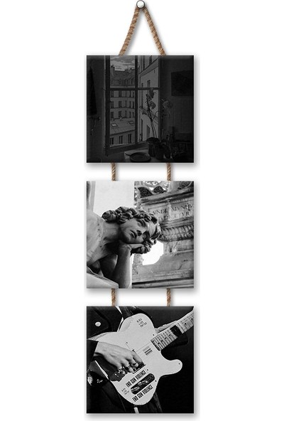 Hero Tasarım Siyah Beyaz 3 Parça Ipli Mdf TABLOTLH2619 Hero Tasarım Siyah Beyaz 3 Parça Ipli Mdf TABLOTLH2619