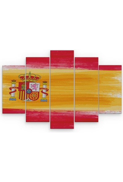Hero Tasarım Ispanya Bayrağı 5 Parça Mdf TABLOTGTB403