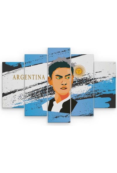 Hero Tasarım Paulo Dybala 5 Parça Mdf TABLOTGTB391 Hero Tasarım Paulo Dybala 5 Parça Mdf TABLOTGTB391