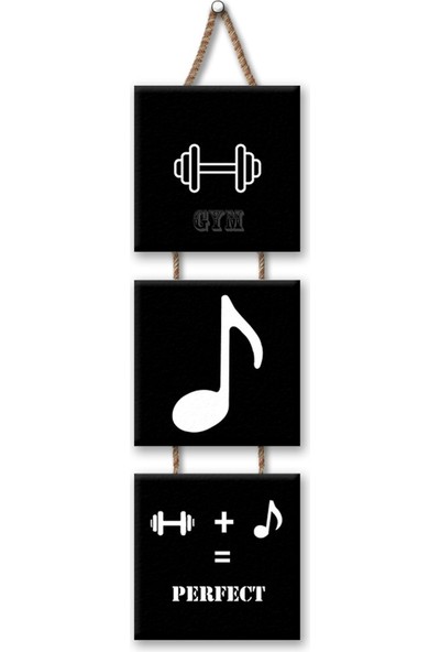 Hero Tasarım Gym 3 Parça Ipli Mdf TABLOTLH1040