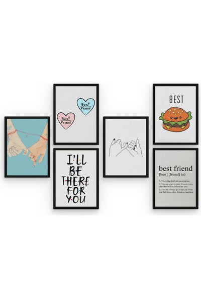Hero Tasarım Best Friend 6 Parça Mdf TABLOGMZ446 Hero Tasarım Best Friend 6 Parça Mdf TABLOGMZ446