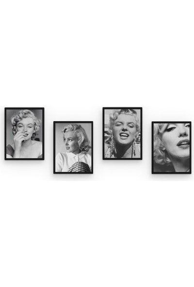 Hero Tasarım Marilyn Monroe 4 Parça Mdf TABLOSLA624