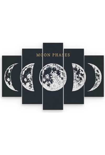 Hero Tasarım Moon Phases 5 Parça Mdf TABLOTGTB339