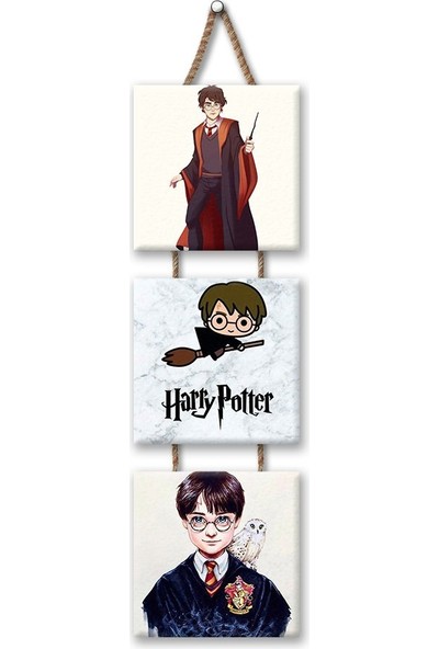 Hero Tasarım Harry Potter 3 Parça Ipli Mdf TABLOTLH2744 Hero Tasarım Harry Potter 3 Parça Ipli Mdf TABLOTLH2744