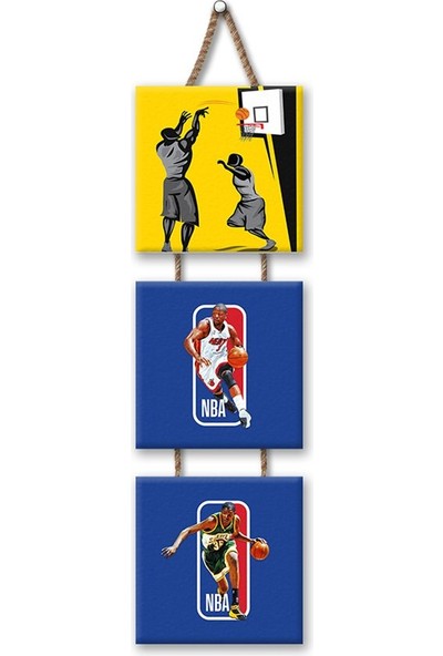 Hero Tasarım Nba 3 Parça Ipli Mdf TABLOTLHT217