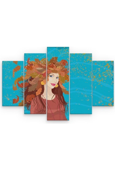 Hero Tasarım Bahar Kadını 5 Parça Mdf TABLOTGTB315 Hero Tasarım Bahar Kadını 5 Parça Mdf TABLOTGTB315