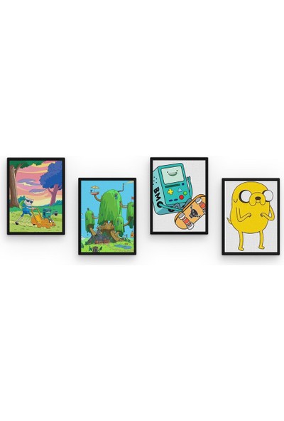 Hero Tasarım Adventure Time 4 Parça Mdf TABLOSLA459