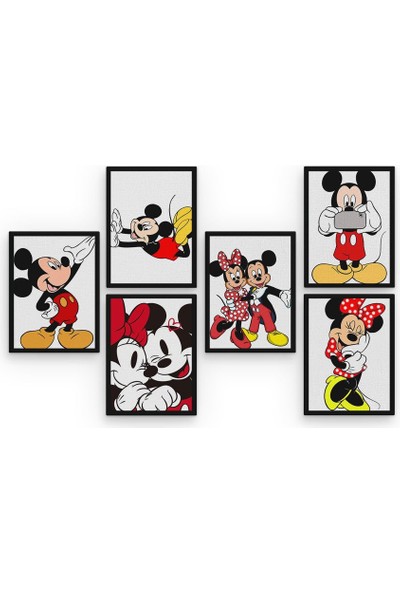 Hero Tasarım Mickey Mouse 6 Parça Mdf TABLOGMZ474 Hero Tasarım Mickey Mouse 6 Parça Mdf TABLOGMZ474