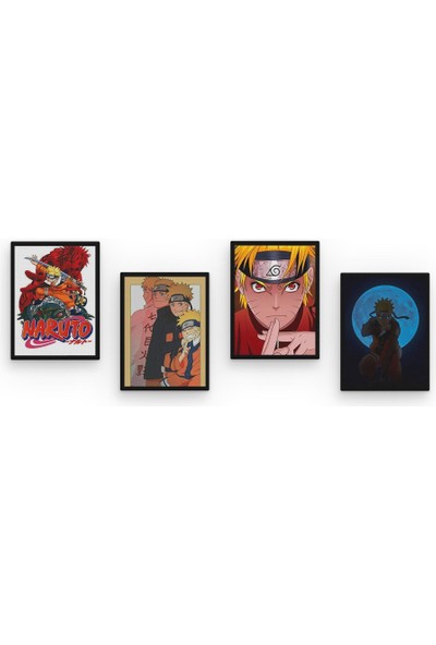 Hero Tasarım Naruto 4 Parça Mdf TABLOSLA440