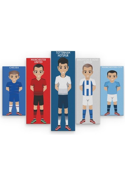 Hero Tasarım Premier Lig 5 Parça Mdf TABLOTGTB383