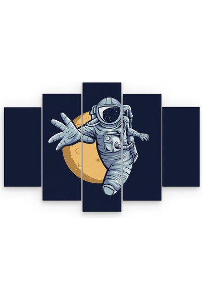 Hero Tasarım Uçan Astronot 5 Parça Mdf TABLOTGTB215 Hero Tasarım Uçan Astronot 5 Parça Mdf TABLOTGTB215