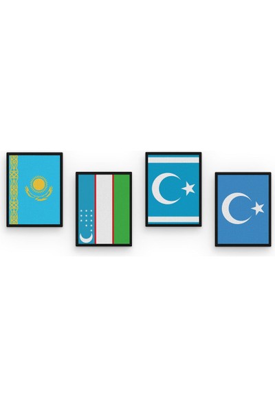Hero Tasarım Türk Devletleri 4 Parça Mdf TABLOSLA656 Hero Tasarım Türk Devletleri 4 Parça Mdf TABLOSLA656
