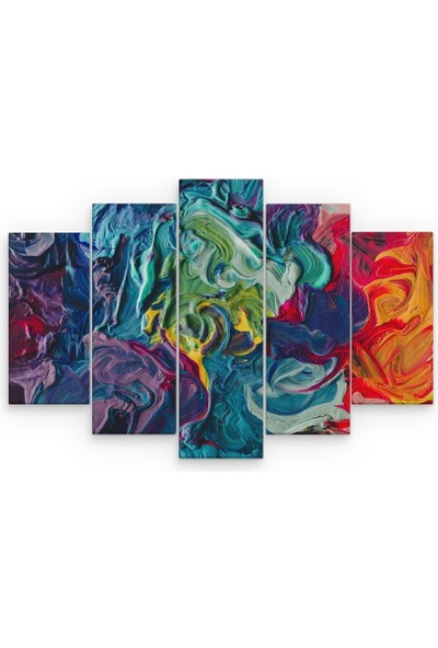 Hero Tasarım Colorful 5 Parça Mdf TABLOTGTB604 Hero Tasarım Colorful 5 Parça Mdf TABLOTGTB604