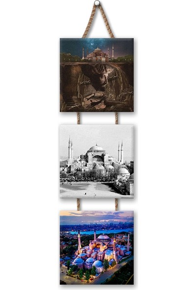 Hero Tasarım Ayasofya 3 Parça Ipli Mdf TABLOTLH1010 Hero Tasarım Ayasofya 3 Parça Ipli Mdf TABLOTLH1010