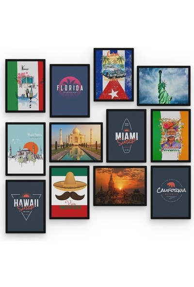 Hero Tasarım Country City 12 Parça Mdf TABLOTGTB655