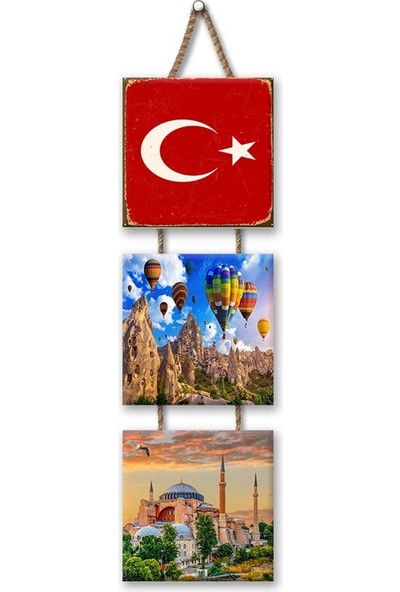 Hero Tasarım Türkiye 3 Parça Ipli Mdf TABLOTLHT256