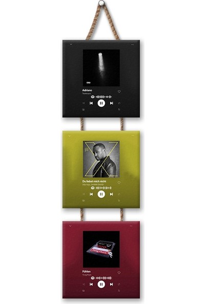 Hero Tasarım Alman Slow Spotify Karekodlu 3 Parça Ipli Mdf TABLOTLH1553 Hero Tasarım Alman Slow Spotify Karekodlu 3 Parça Ipli Mdf TABLOTLH1553