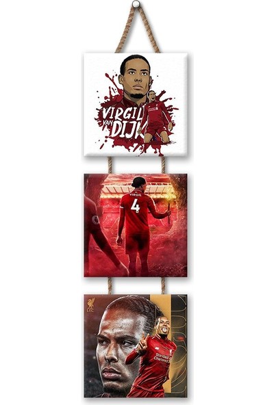 Hero Tasarım Van Dijk 3 Parça Ipli Mdf TABLOTLH1061