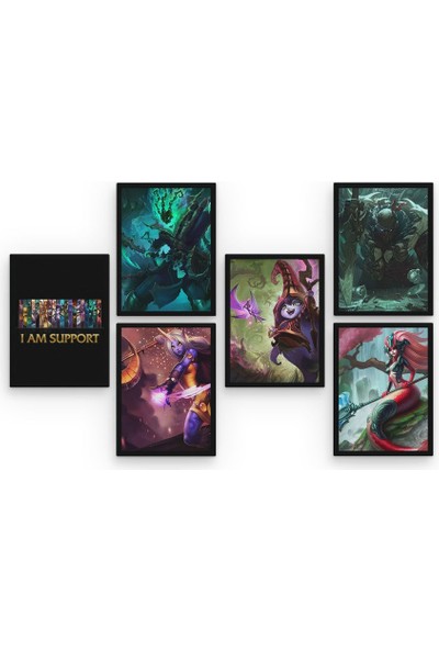 Hero Tasarım Lol Support 6 Parça Mdf TABLOGMZ348