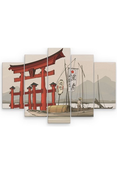 Hero Tasarım Itsukushima Shrine 5 Parça Mdf TABLOTGTB432