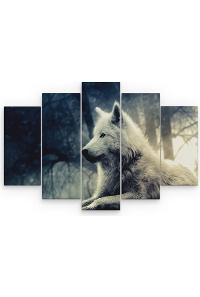 Hero Tasarım Kurt 5 Parça Mdf TABLOTGTB1038