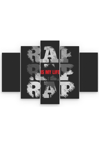 Hero Tasarım Rapçi Is My Life 5 Parça Mdf TABLOTGTB276