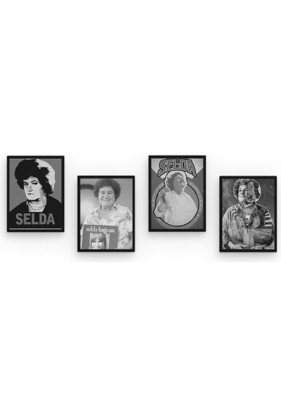 Hero Tasarım Selda Bağcan 4 Parça Mdf TABLOSLA539 Hero Tasarım Selda Bağcan 4 Parça Mdf TABLOSLA539
