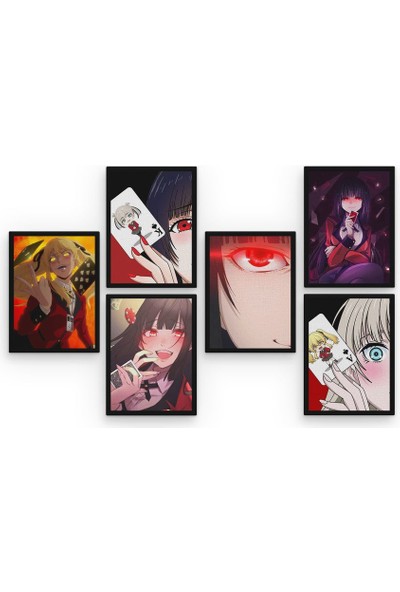 Hero Tasarım Kakegurui 6 Parça Mdf TABLOGMZ452