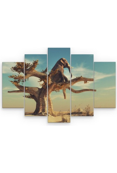 Hero Tasarım Fil Ağaçta 5 Parça Mdf TABLOTGTB455