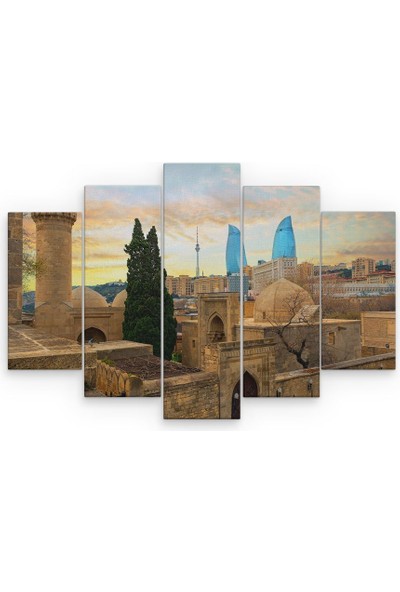 Hero Tasarım Içerişehir Bakü 5 Parça Mdf TABLOTGTB679