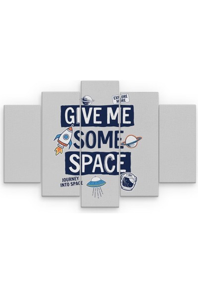 Hero Tasarım Give Me Some Space 5 Parça Mdf TABLOTGTB338 Hero Tasarım Give Me Some Space 5 Parça Mdf TABLOTGTB338