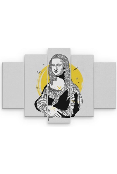 Hero Tasarım Mona Lisa 5 Parça Mdf TABLOTGTB319 Hero Tasarım Mona Lisa 5 Parça Mdf TABLOTGTB319