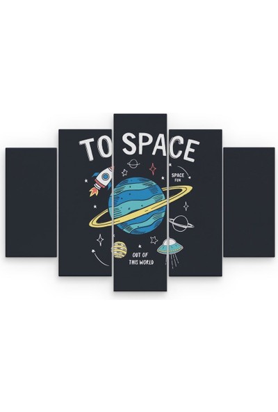 Hero Tasarım To Space 5 Parça Mdf TABLOTGTB214