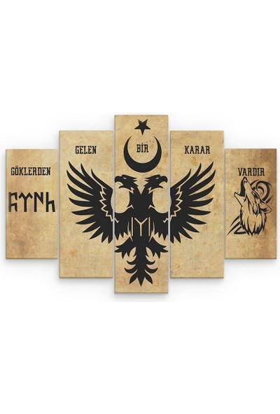 Hero Tasarım Selçuklu 5 Parça Mdf TABLOTGTB1060