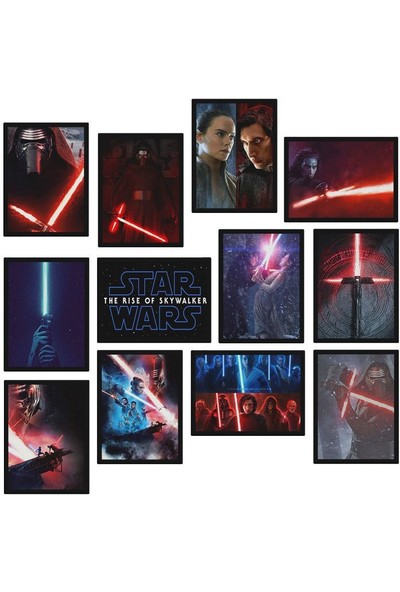 Hero Tasarım Star Wars 12 Parça Mdf TABLOZLLTB337 Hero Tasarım Star Wars 12 Parça Mdf TABLOZLLTB337
