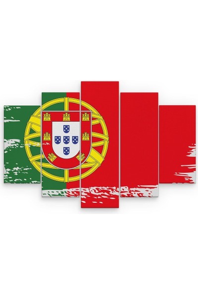 Hero Tasarım Portekiz Bayrağı 5 Parça Mdf TABLOTGTB408