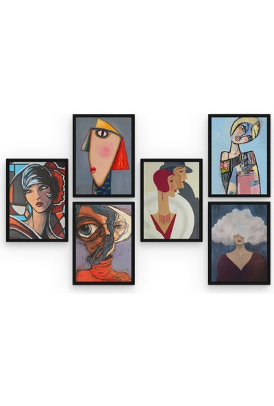 Hero Tasarım Ekspresyonizm 6 Parça Mdf TABLOGMZ413