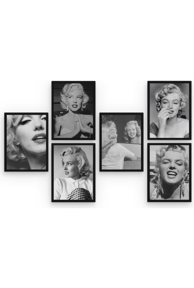 Hero Tasarım Marilyn Monroe 6 Parça Mdf TABLOGMZ473 Hero Tasarım Marilyn Monroe 6 Parça Mdf TABLOGMZ473
