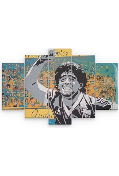 Hero Tasarım Maradona Grafiti 5 Parça Mdf TABLOTGTB668